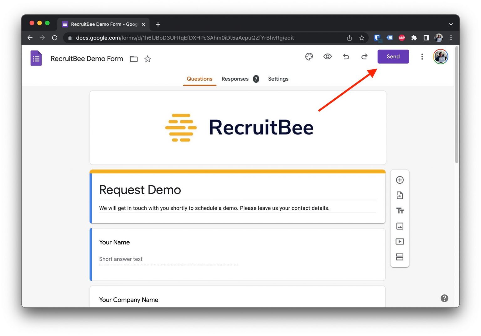 How to get a sharable Google Forms Link - GFormAnalytics
